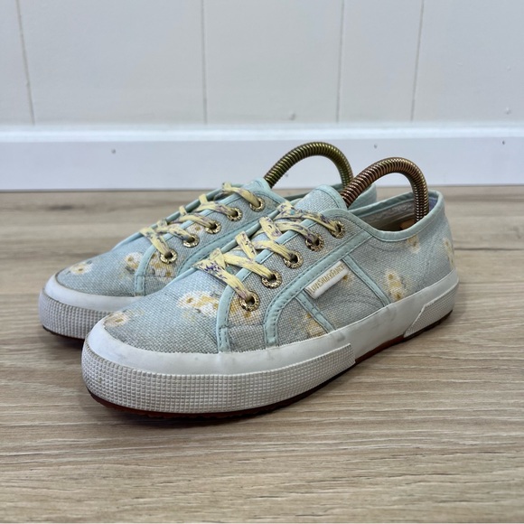 Superga | Shoes | Superga X Loveshackfancy Blue Bird Floral Sneakers ...